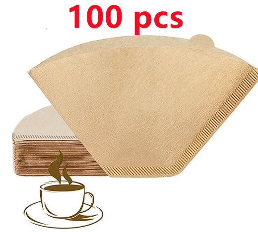 40/100PCS Japanese Wooden Original Hand Drip Paper Coffee Paper Filters ...