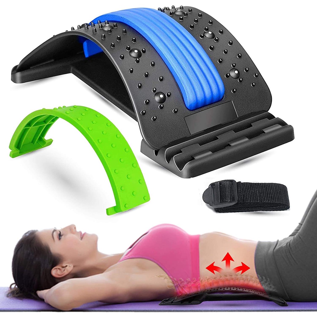Multi-Level Lumbar back Stretching Device back massager stretcher with ...