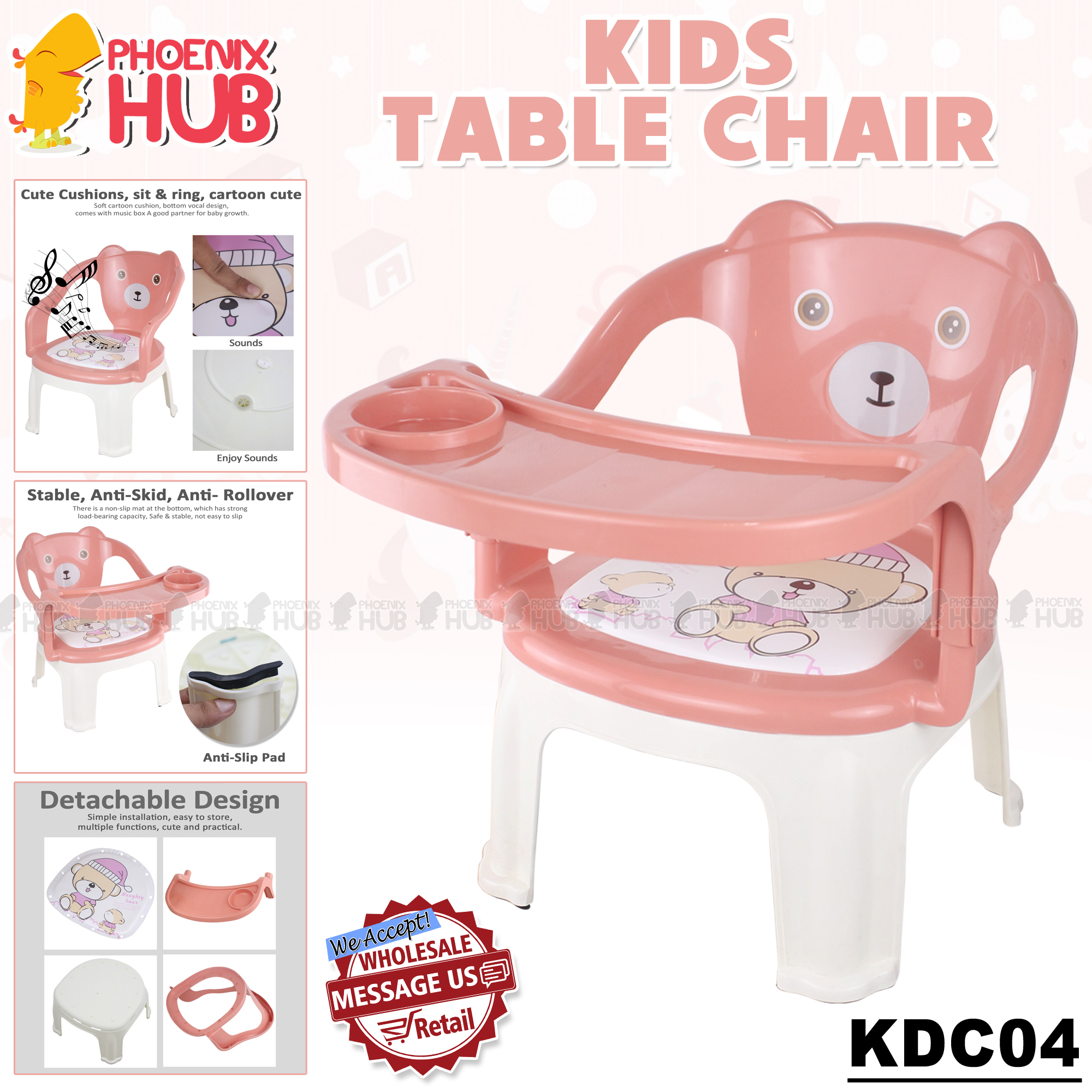Phoenix Hub KDC04 2 in 1 Multifunctional Beep Chair For Kids Baby ...