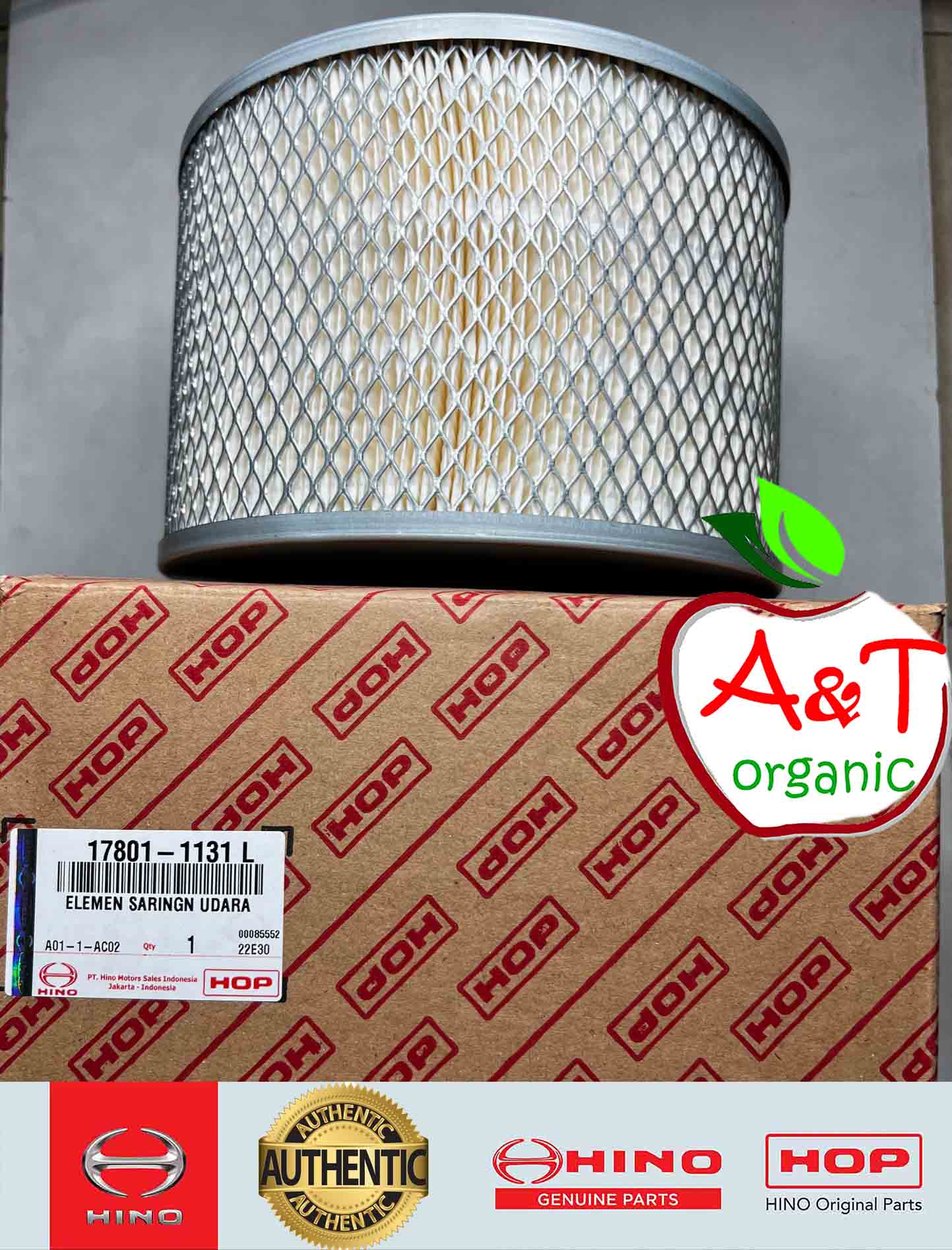 17801 - 1131L Genuine Air Filter for Hino 300 Series Dutro 300 / 2011up ...