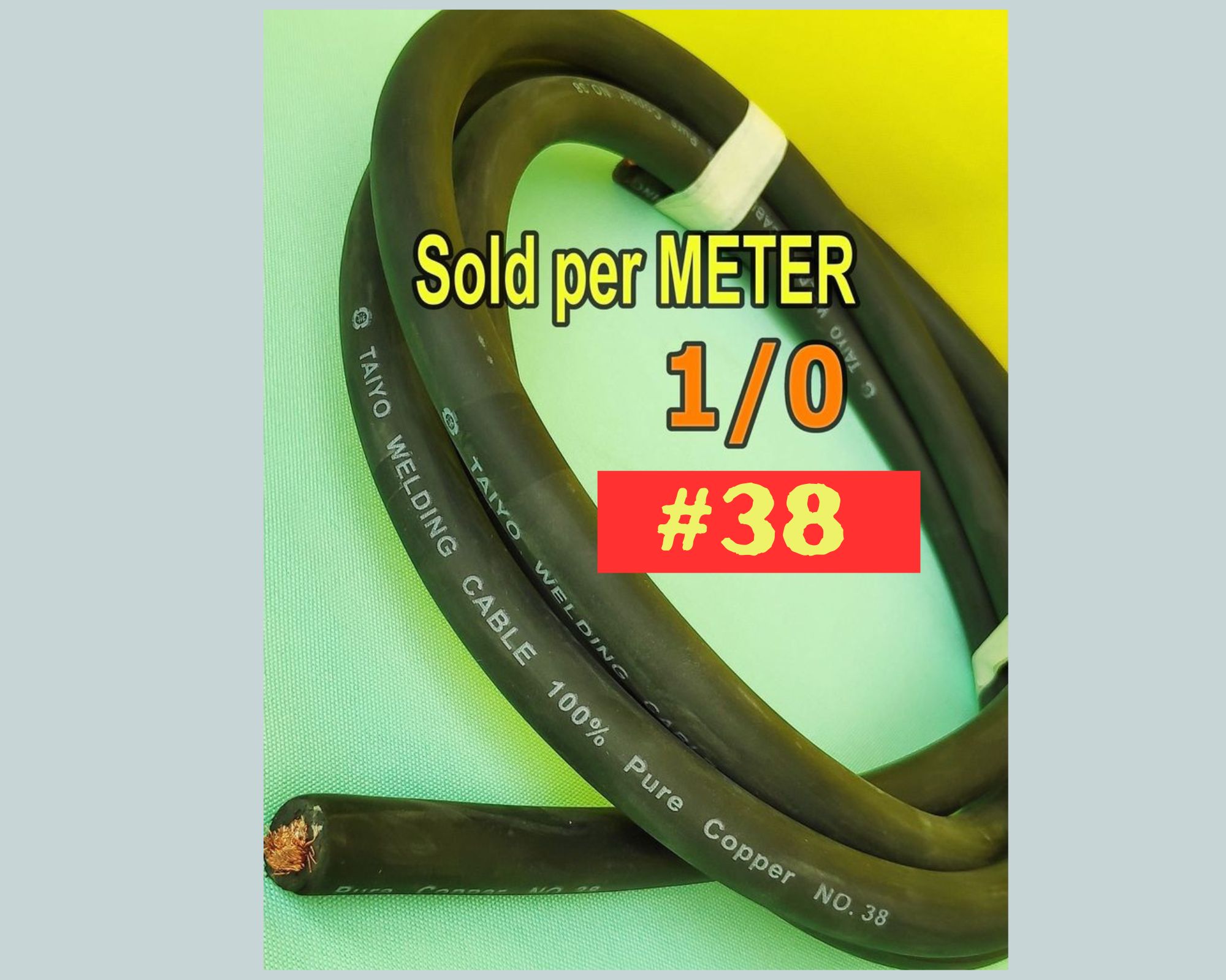 Welding Cable • Taiyo Japan #38 #50 • 100% COPPER | Sold per METER | •1 ...