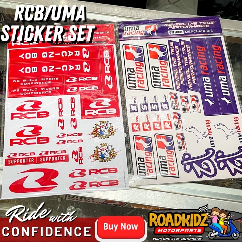 UMA RACING/RCB STICKER SET | Lazada PH