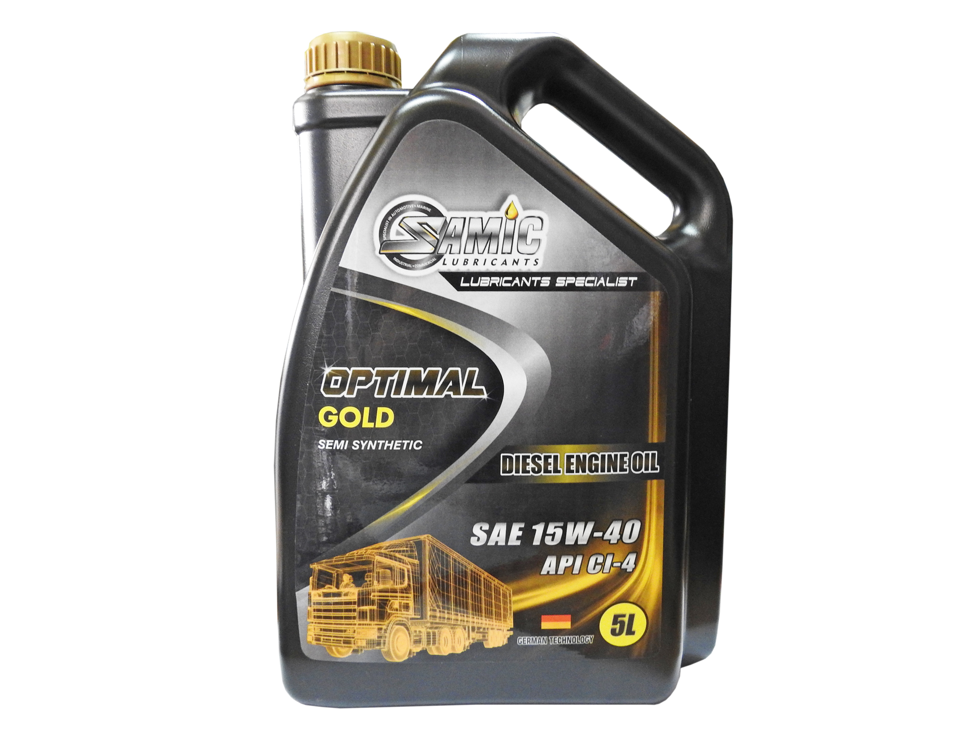 Samic Optima Gold CI-4 15W40 Semi-Synthetic Diesel Engine Oil (5 Liters ...