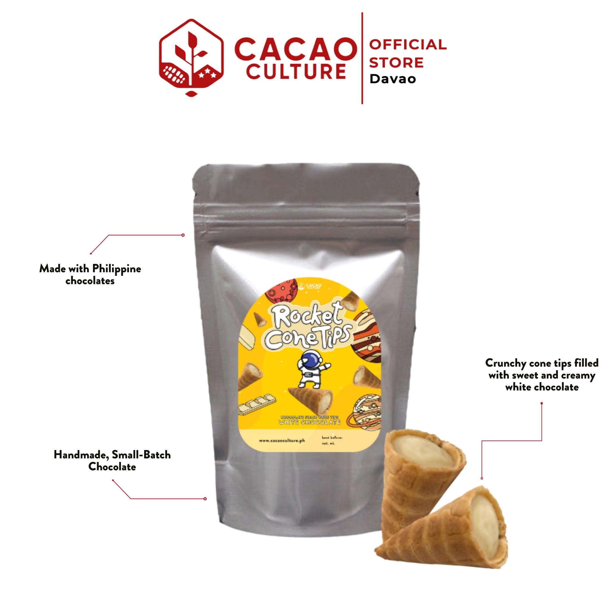 Cacao Culture - Rocket Cone Tips - White Chocolate - 100g - Chocolate ...