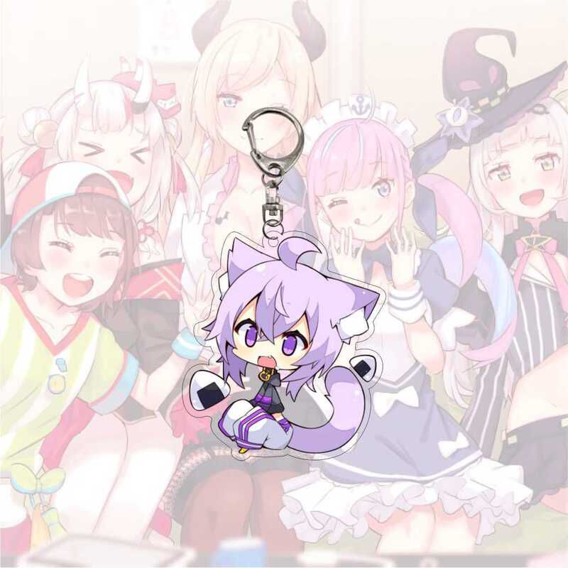 Hololive Vtuber Keychain Anime Figure Pendant Gawr Gura Mori Usada ...