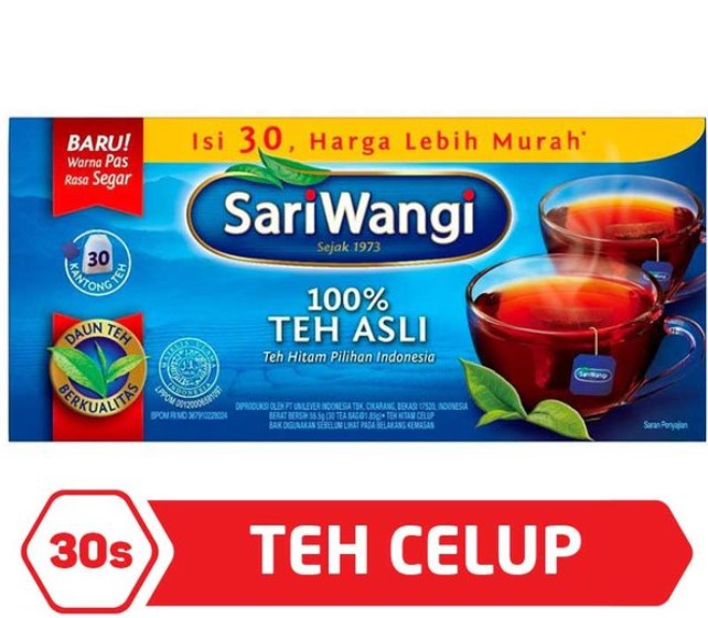 Indonesian Tea Sariwangi Brand Original Asli 30 teabags Unilever ...