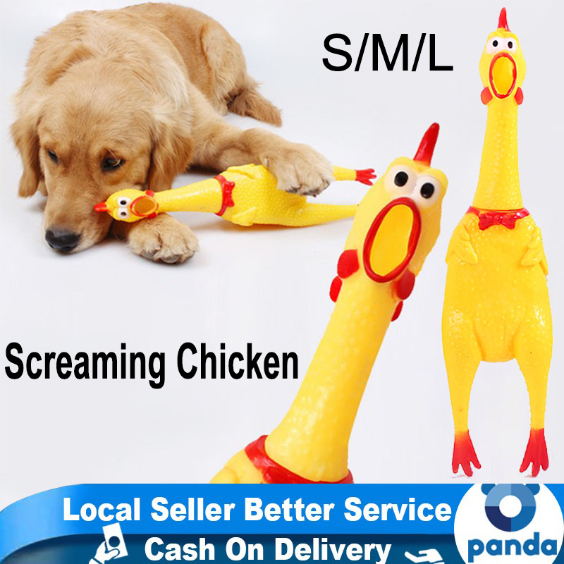 Pet New Land Toy Screaming Chicken Yellow Rubber Chicken Pet Dog Toy ...