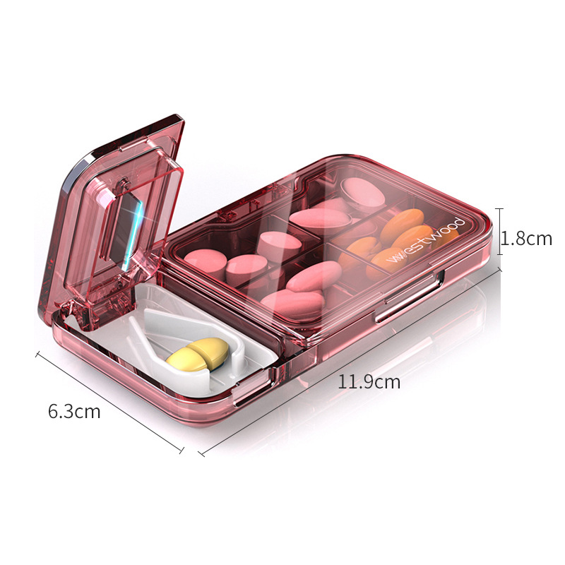 Pill Cutter Box Tablet Cutter Splitter Divide Storage Case Medicine Cut ...