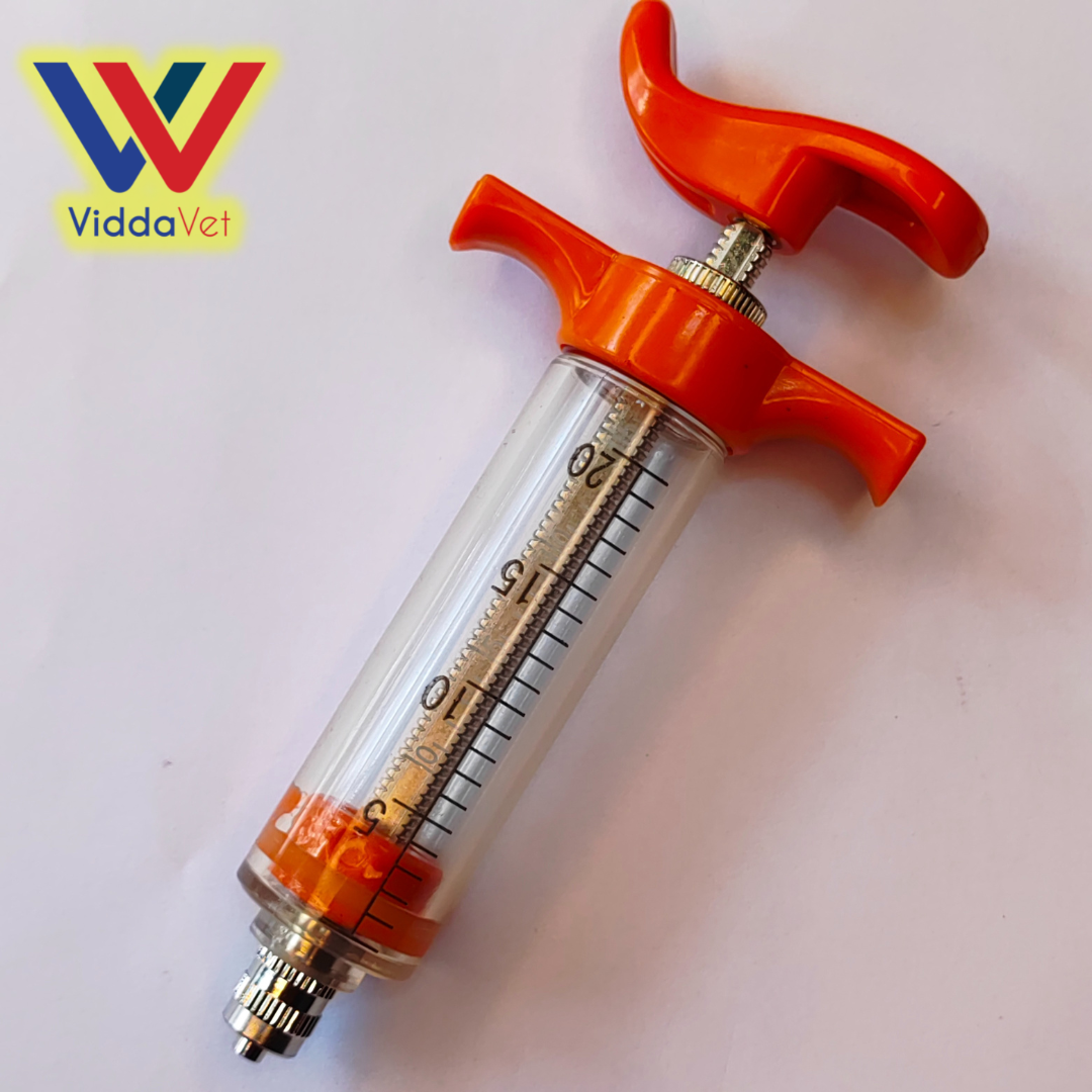 Viddavet orange syringe fiberglass syringe Viddavet Heavy Duty Orange ...
