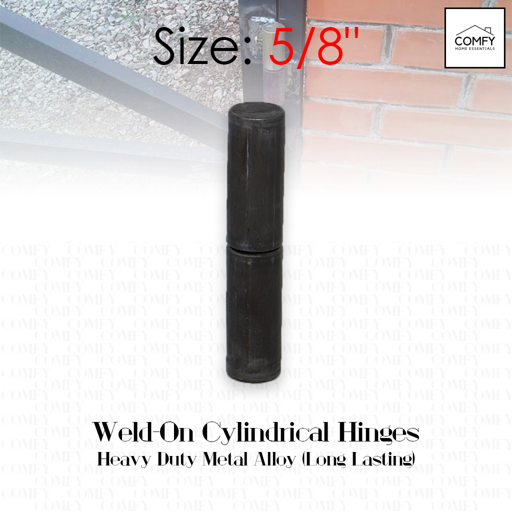 HEAVY DUTY Iron Weld-On Hinge Cylindrical Gate Hinges Steel Door 3/8" 1 ...