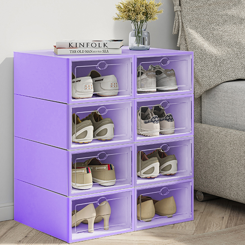 Hard Plastic Shoe Box hard Drawer with cover waterproof Organizer ...