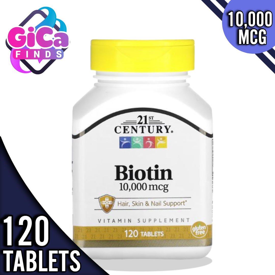 21st Century Biotin 10000mcg 120 Tablets or Natrol Biotin Maximum ...