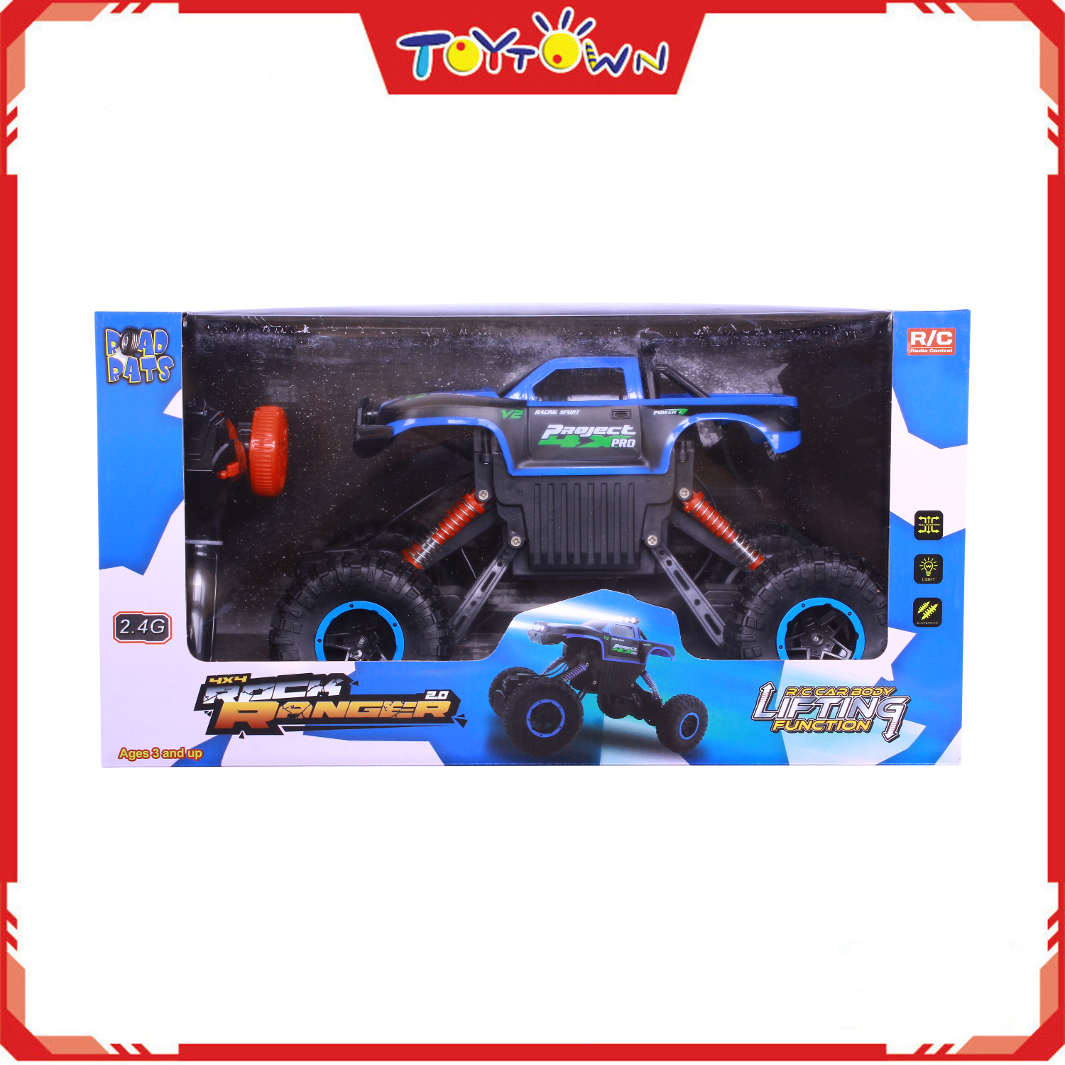 Road Rats R/C (Radio Control) 4x4 Rock Ranger 2.0 – Blue with Black ...