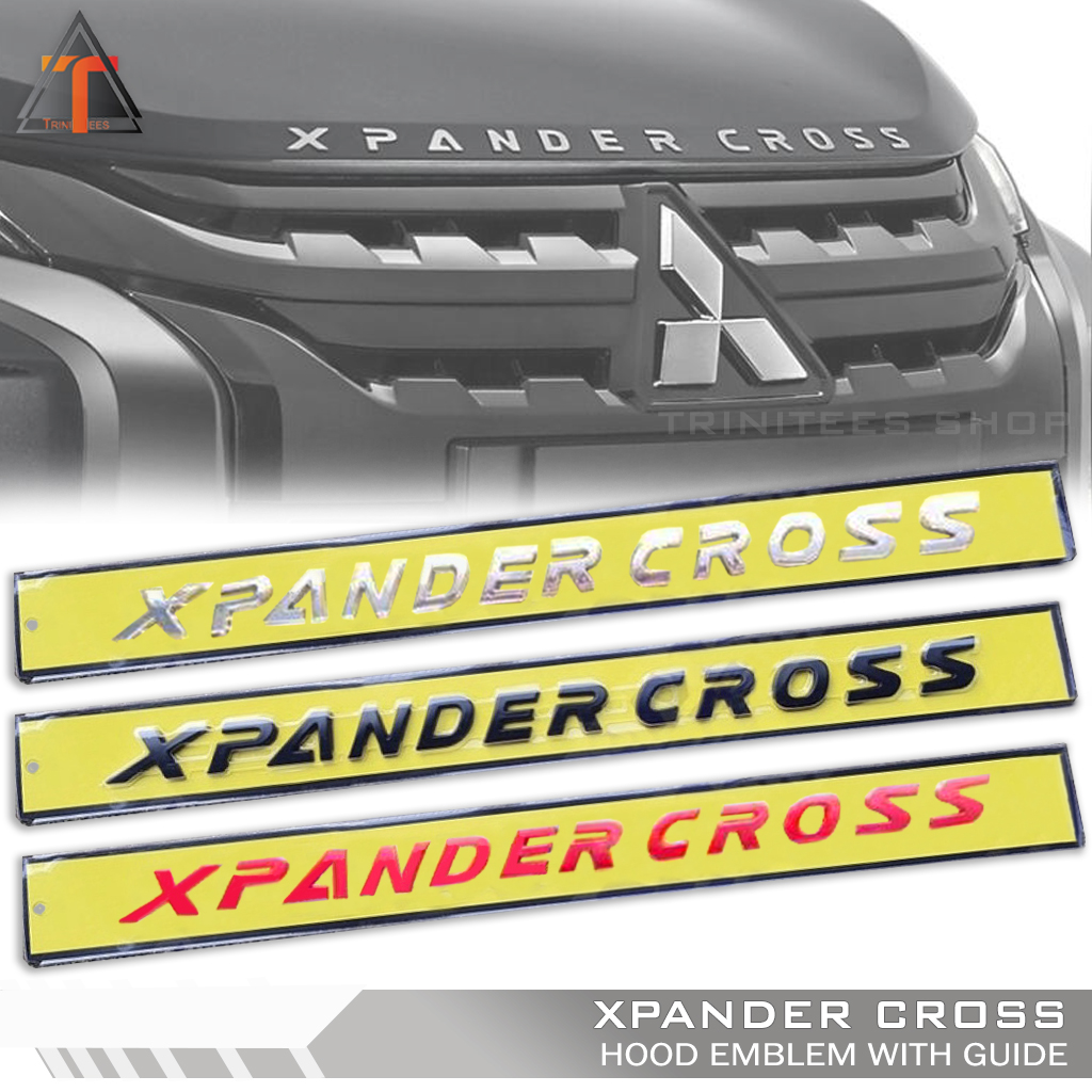 Mitsubishi XPANDER CROSS Front hood Emblem badge sticker with GUIDE ...