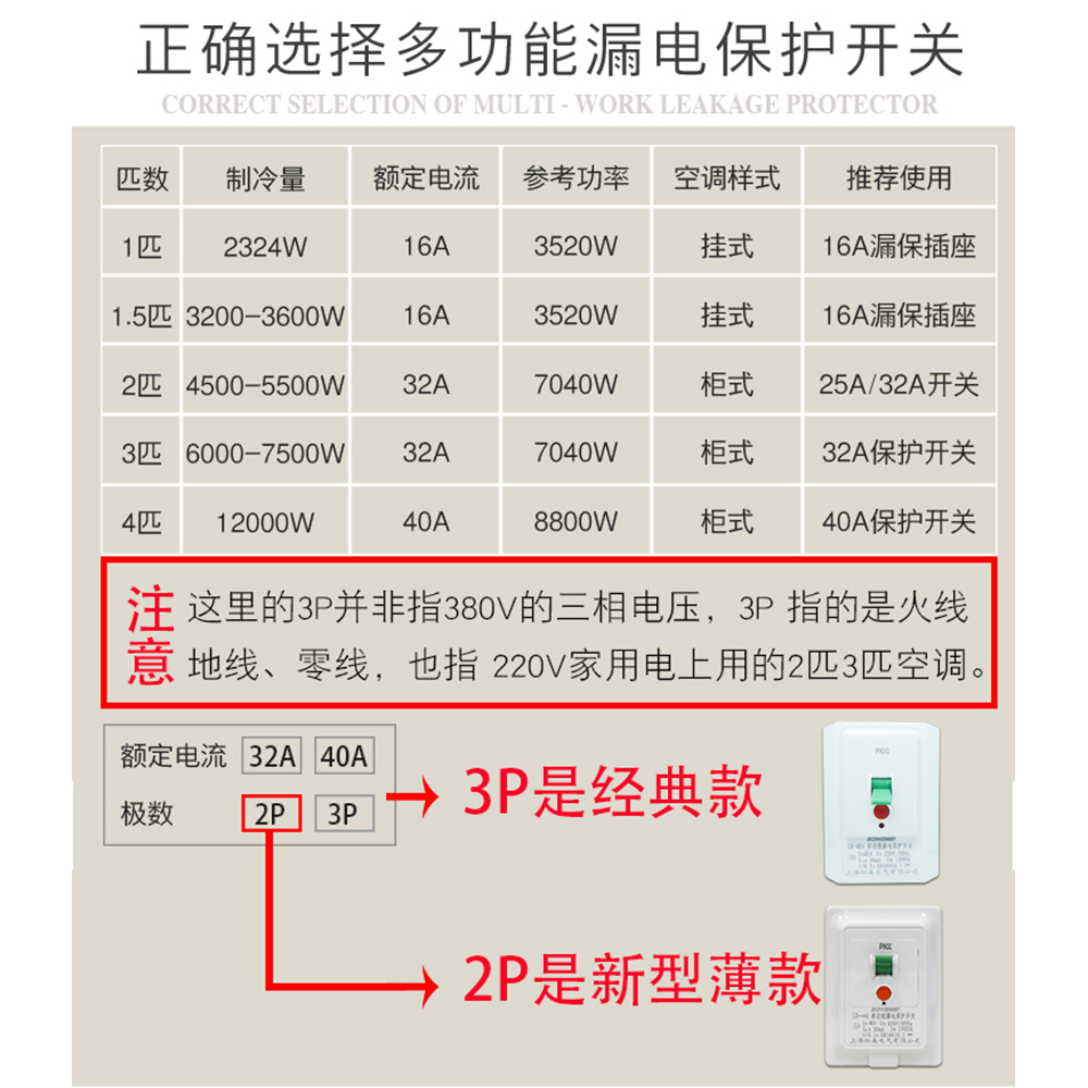 2P3P Household 40A32A Cabinet Air Conditioning Water Heater Special ...