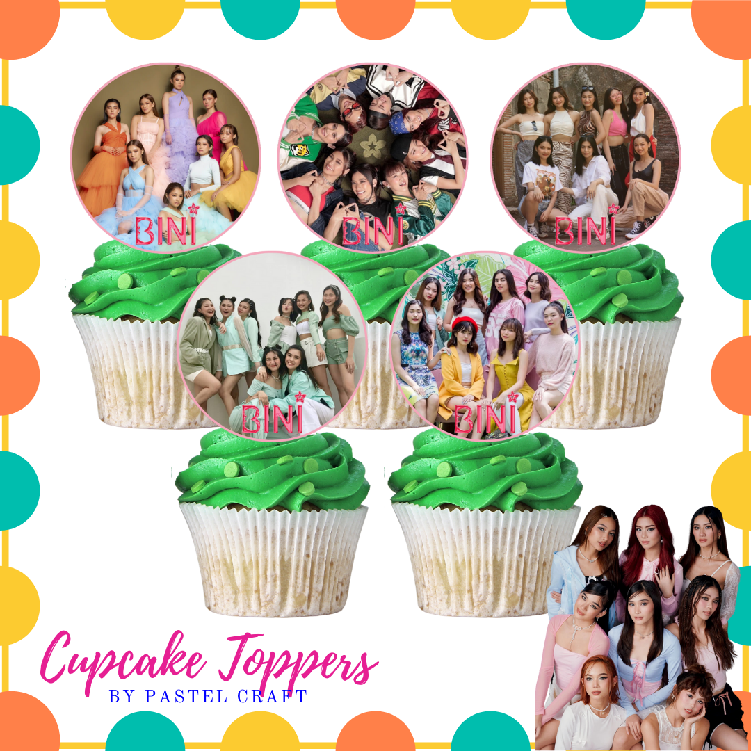 Bini 12 pcs/pack Customized Cupcake Toppers for Parties / Events ...