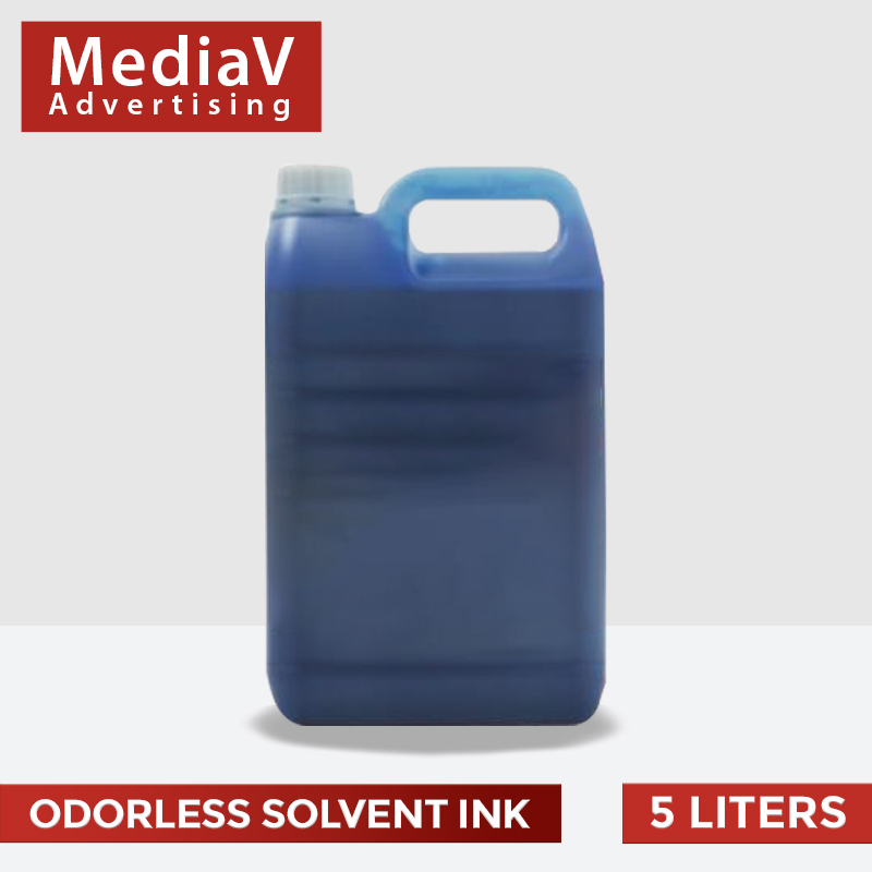 MediaV Advertising Odorless Solvent Ink- Cyan 5 Liters/ 1 Gallon - for ...