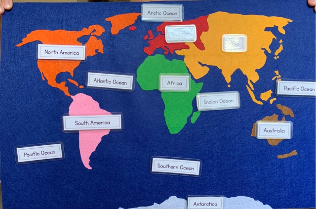 Montessori Continent Map - Colored Felt Continent MapbY0 | Lazada PH