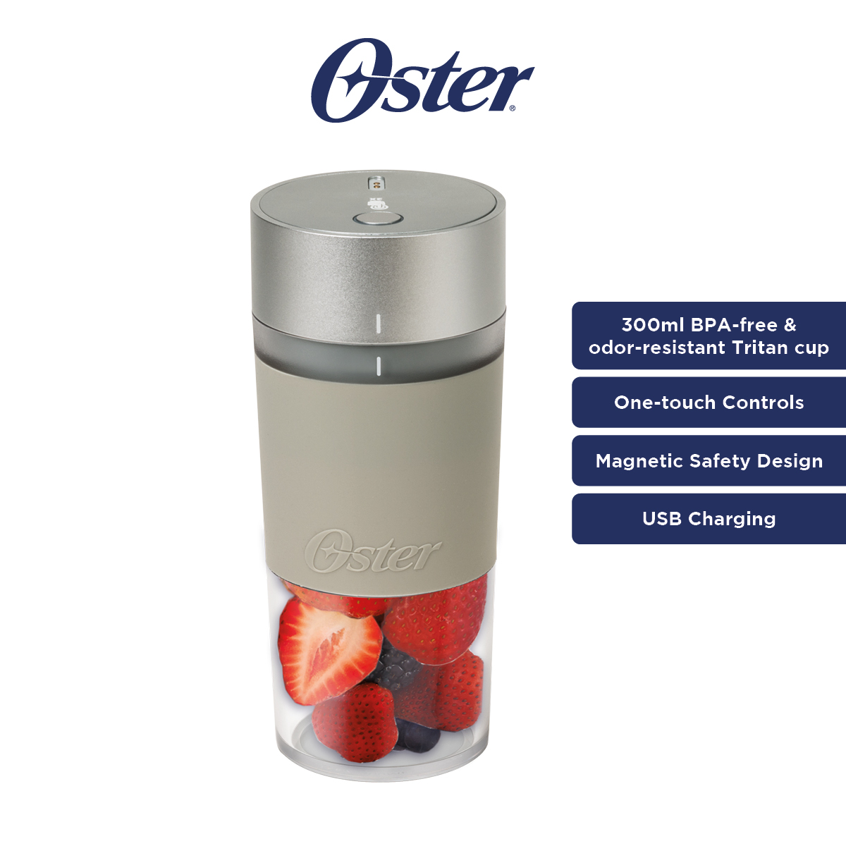 Oster Mini Cordless Blender - 10oz, 250 watts, Portable Tumbler ...