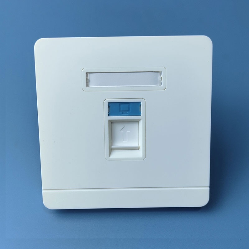 Ethernet Faceplate Single 1 Port Double 2 Way Rj45 Socket Wall Plate For Ethernet Cable