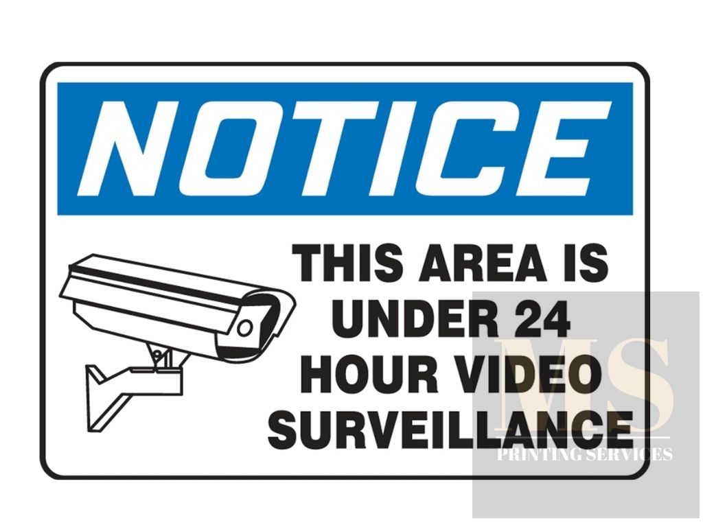 CCTV Signages (Laminated Signage and Waterproof Vinyl Sticker A4 Size ...