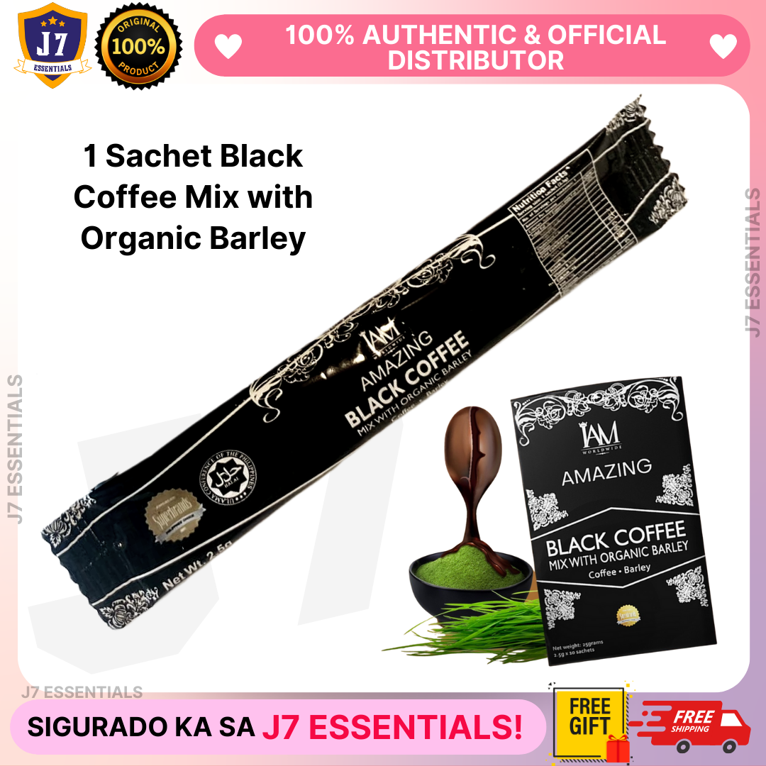 1 Sachet Black Coffee Mix with Organic Barley, Healthy Coffee, Slimming ...