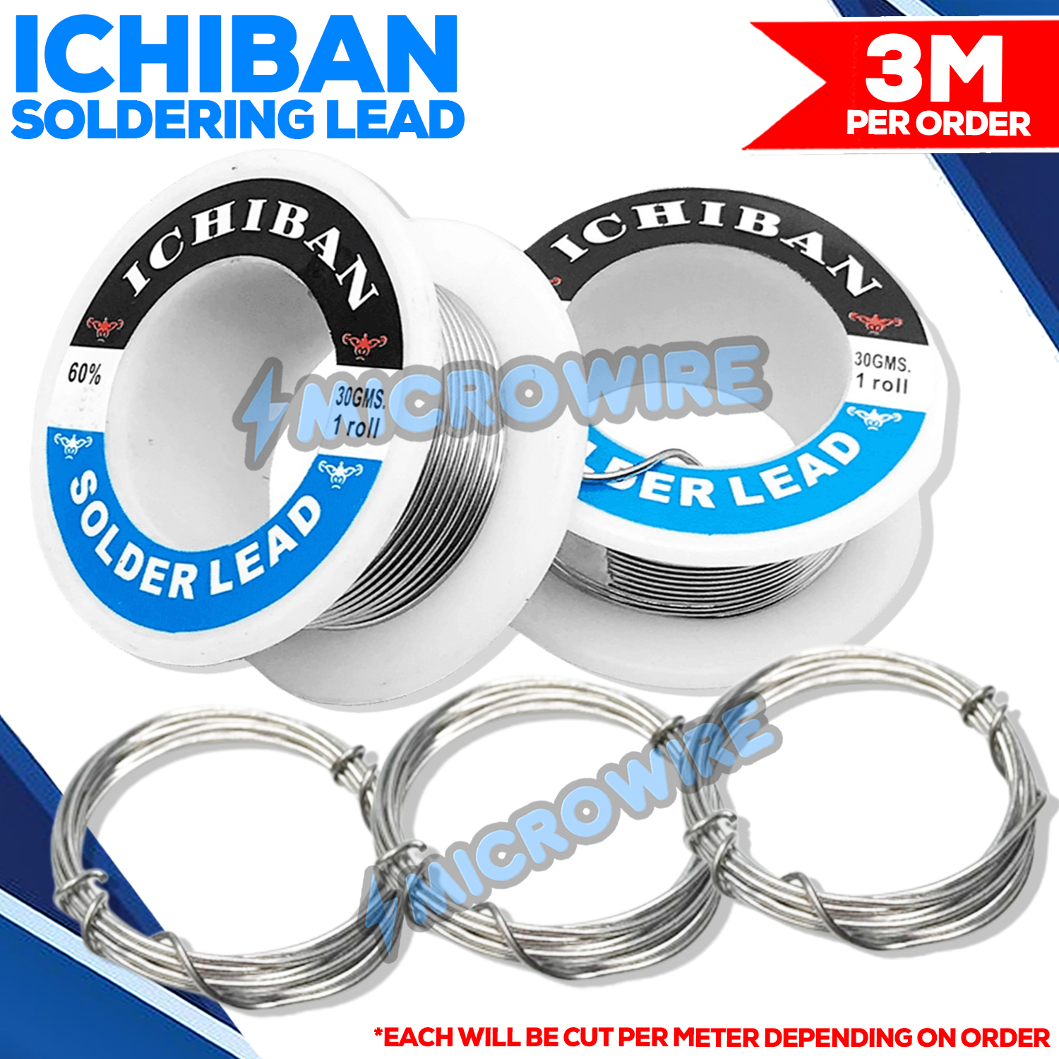 Ichiban Soldering Lead 1.0 ø 5 METER 10 METER 3 METER | Lazada PH