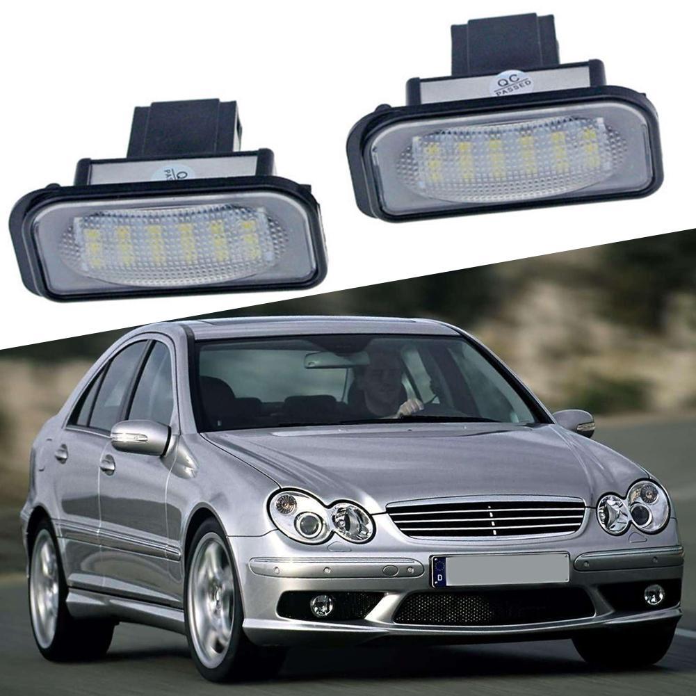 2pcs ป้ายทะเบียน LED สำหรับ W211 W203 5D W219 R171 โคมไฟแผ่นตัวเลข ...