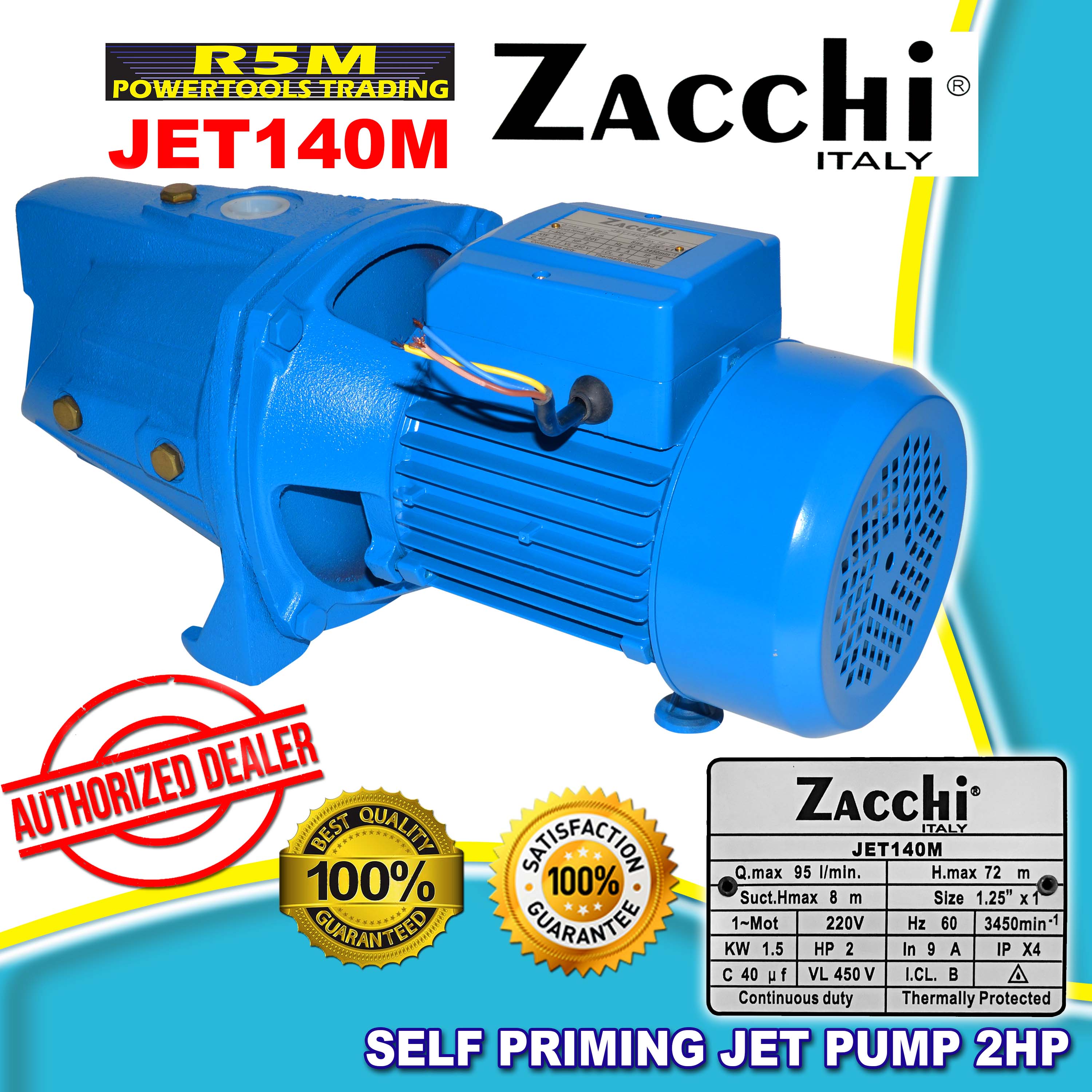 ZACCHI SELF PRIMING JET PUMP 2HP JET140M | Lazada PH
