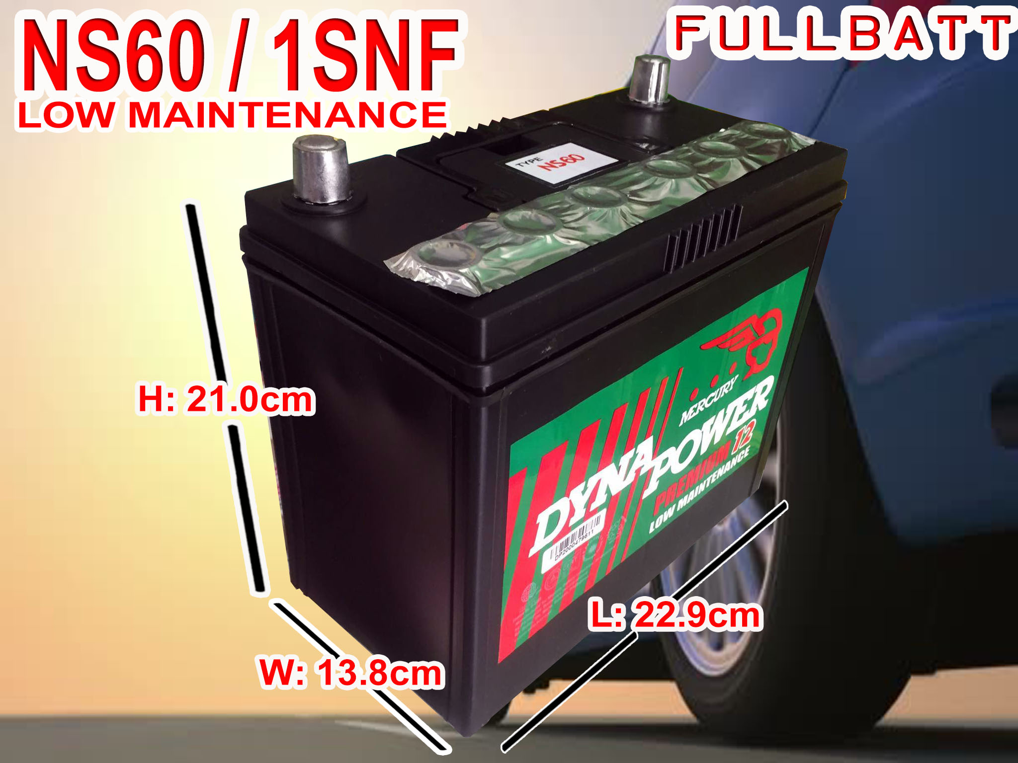 NS60 Dyna Power Battery Premium Low Maintenance | Lazada PH