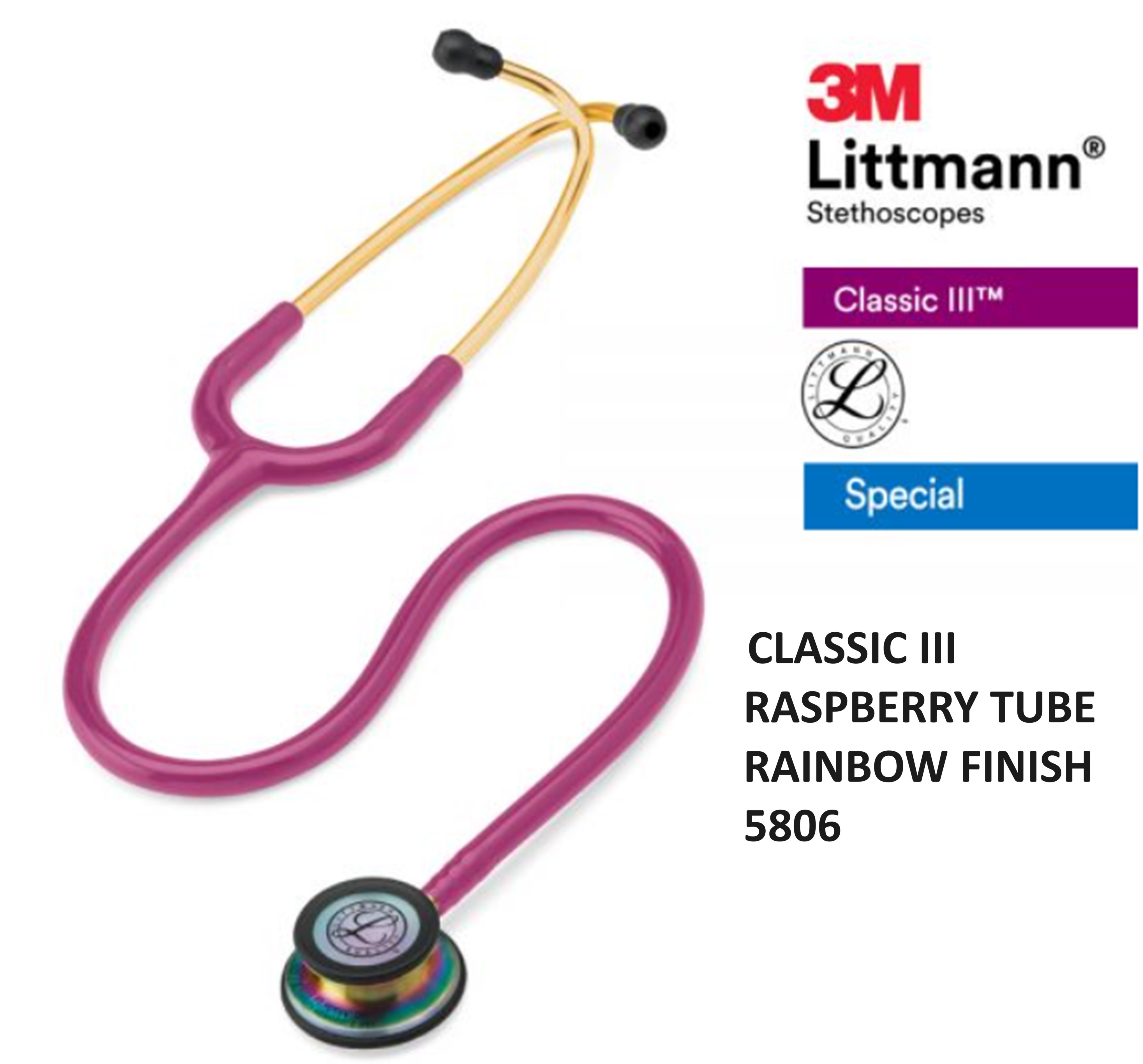Littmann Classic III Raspberry Tube Rainbow Finish 5806 | Lazada PH
