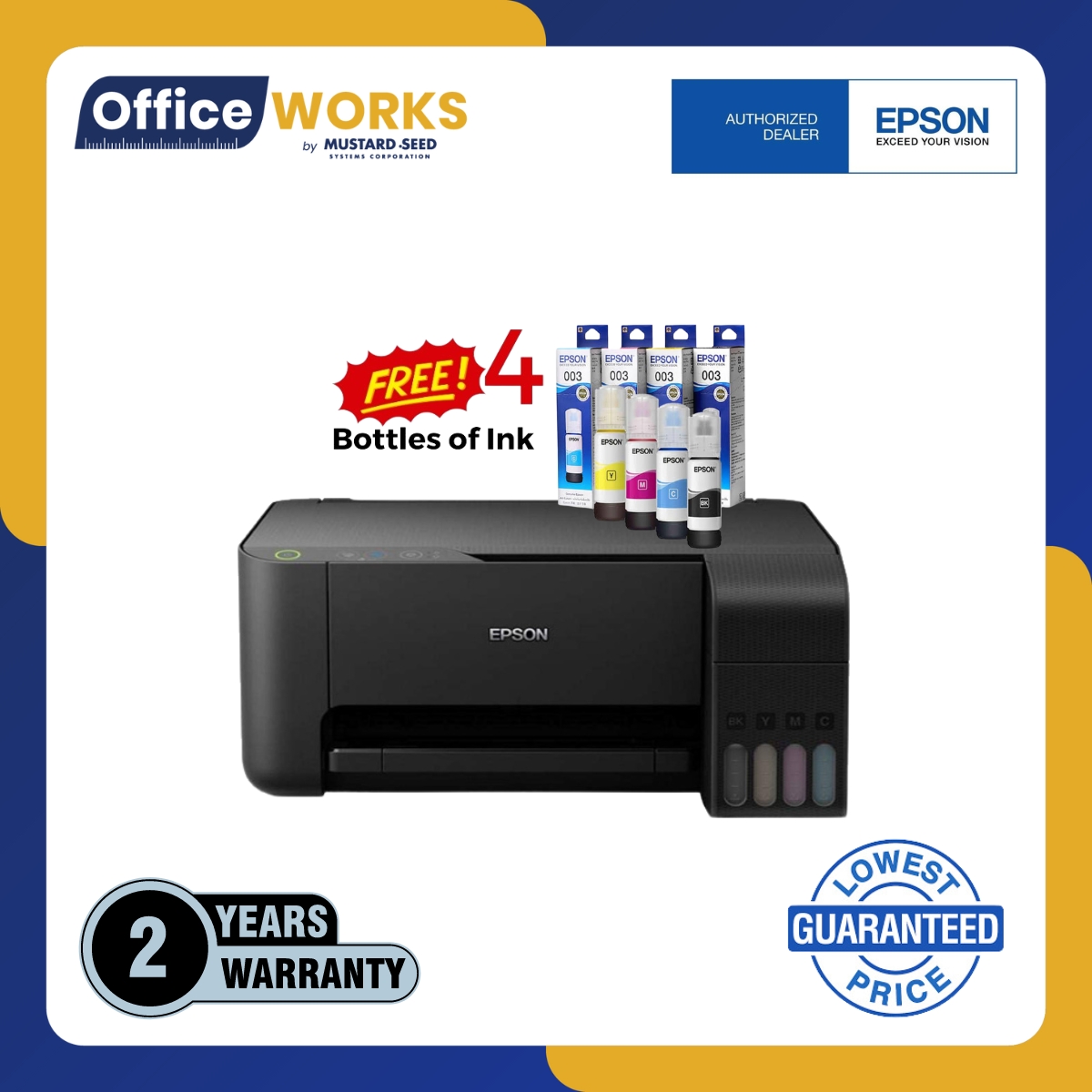 Epson Printer / Epson L3210 A4 3 in 1 Printer / Printer with Continuous ...