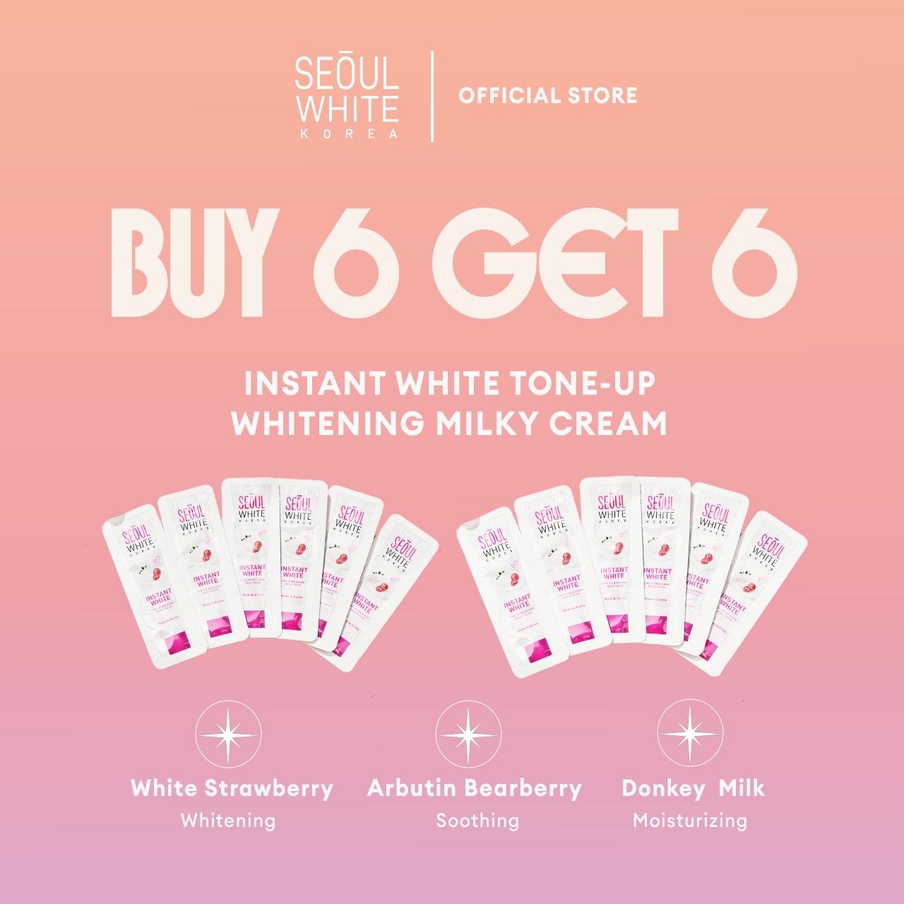 【BUY 6 TAKE 6】Seoul White Korea Instant White Tone Up Brightening ...