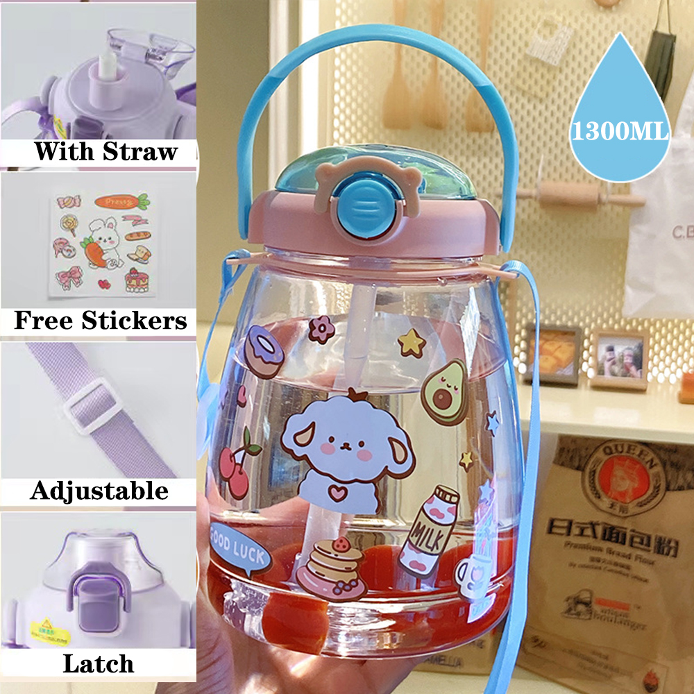 JAAK 1300ml Set Water Bottle Cup Female Summer Large Capacity ...