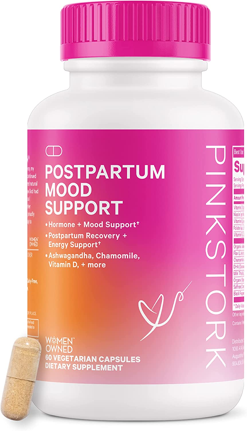 Pink Stork Postpartum Mood Support: Balance Hormones with Ashwagandha ...