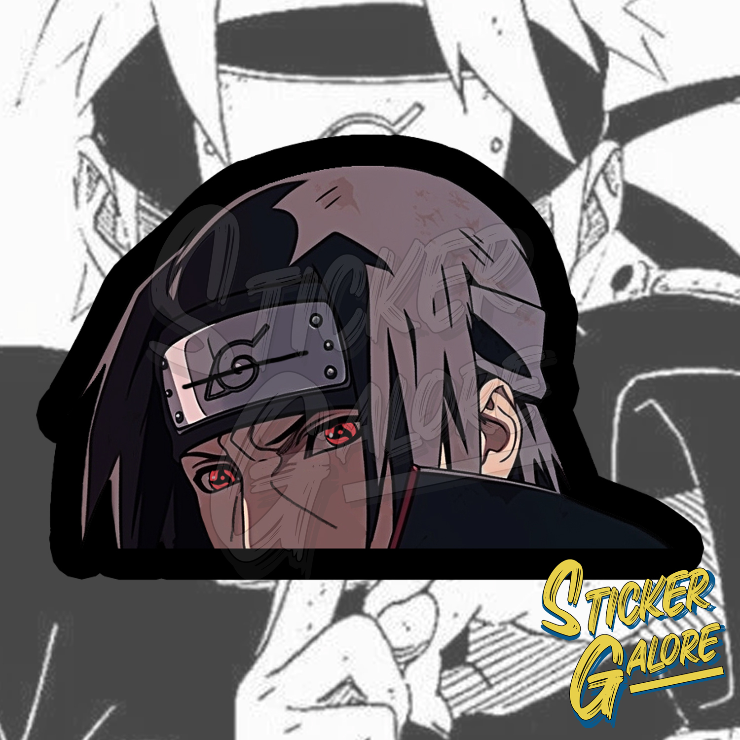 ITACHI PEEKER STICKERS | NARUTO WATERPROOF STICKERS | VINYL LAMINATED ...