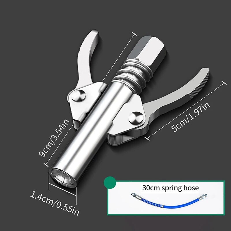 Heavy-Duty NPTI/8 Grease Gun Quick Release Stainless Steel 10000 PSI ...