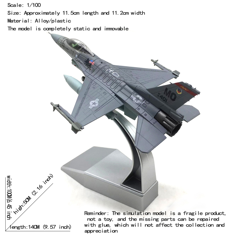 JASON TUTU AF1 U.S. Air Force F-16C Fighter Diecast Metal Finished ...