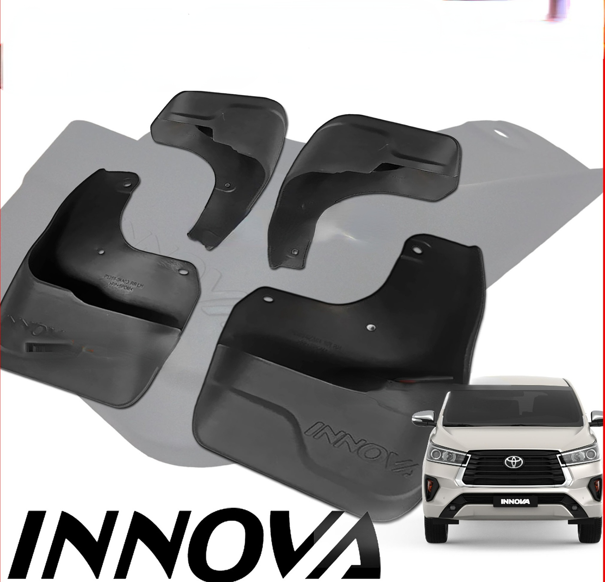 Toyota Innova 2016 to 2023 Mud Guard With Screw Matte Black 2017 2018 ...