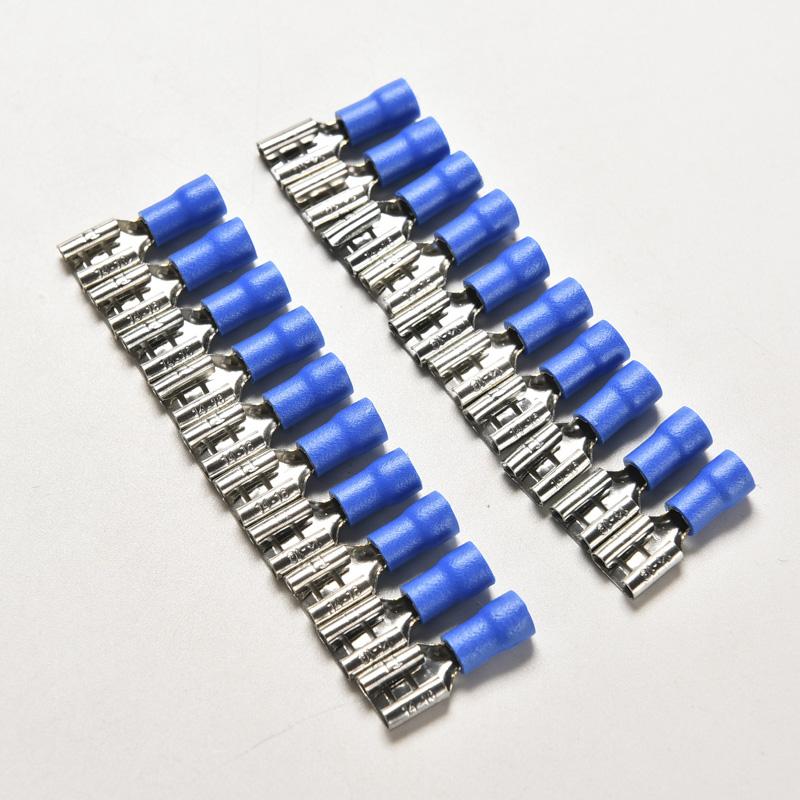 CHUA ????Hot Sale????20 Blue Female Insulated Spade Wire Connector ...