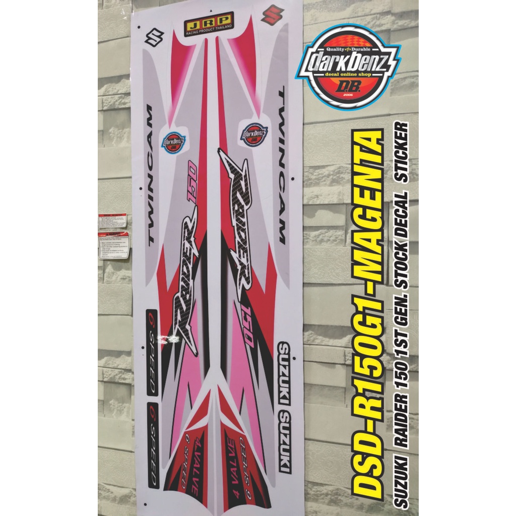 Quality Suzuki Raider 150 First Gen1 Stock Decals "COMPLETE SET ...