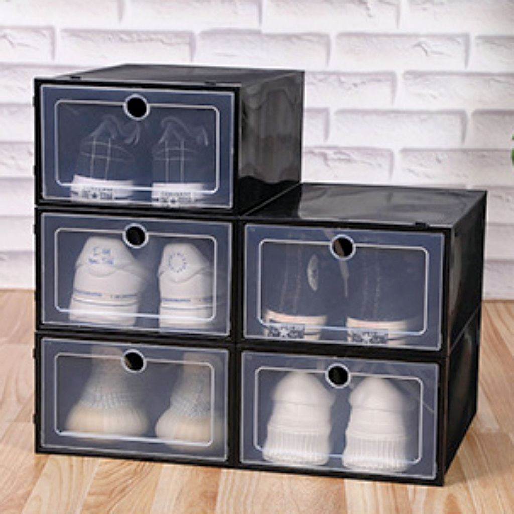 Shoe Box Large hard-shell plastic shoe box storage waterproof shoe rack ...