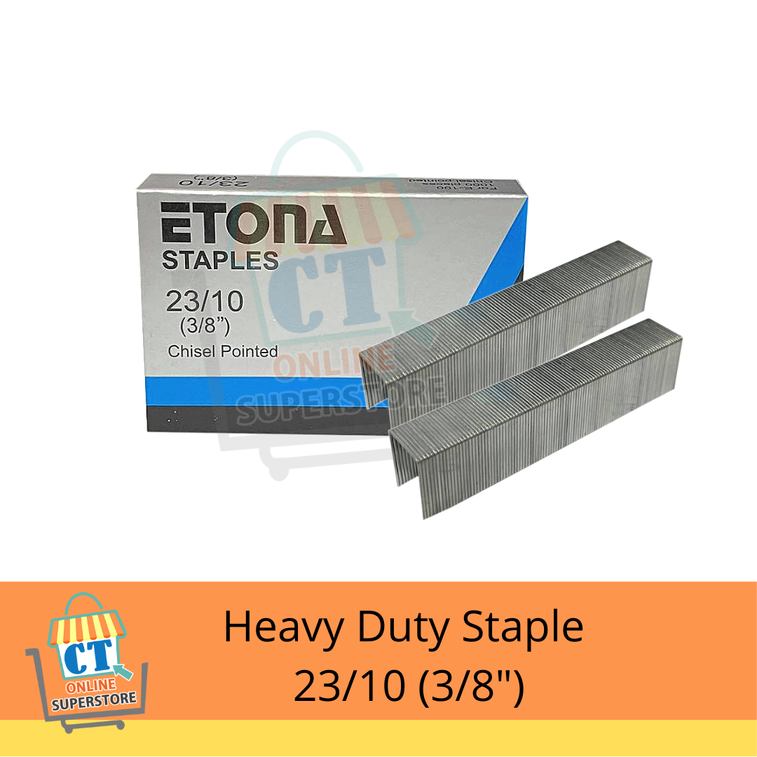 Etona Heavy Duty Staple Wire 23/10 1000pcs/bx | Sold per bx | Lazada PH