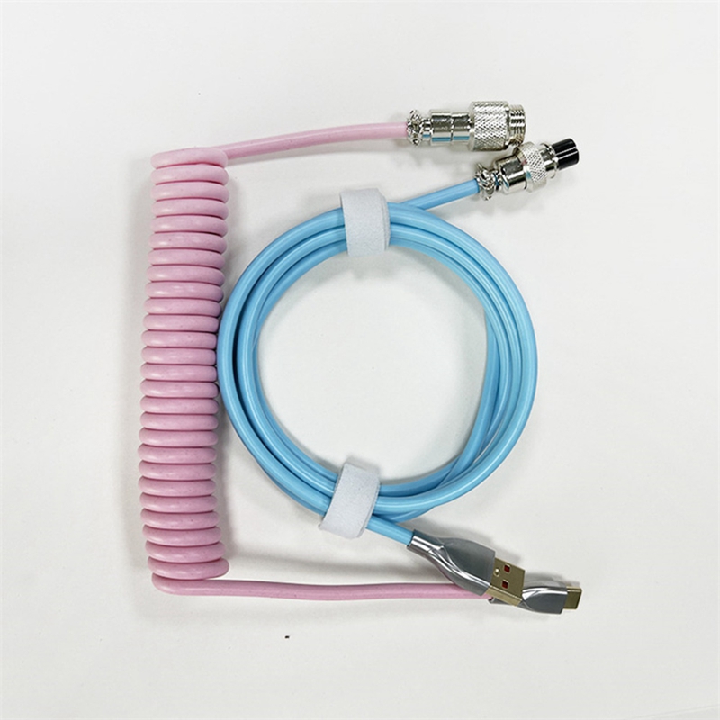 Coiled Cable Type C to USB Coiling Cable for Mechanical Keyboard ...
