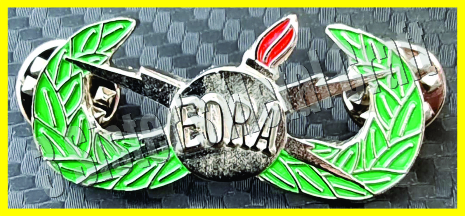 EORA (Explosive Ordinance Reconnaissance) Pin, Molder type, plated Gold ...