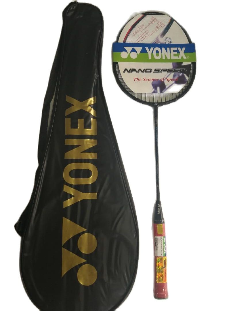 YONEX BADMINTON SINGLE RACKET RANDOM DESIGN with 12 Pcs Pioneer ...