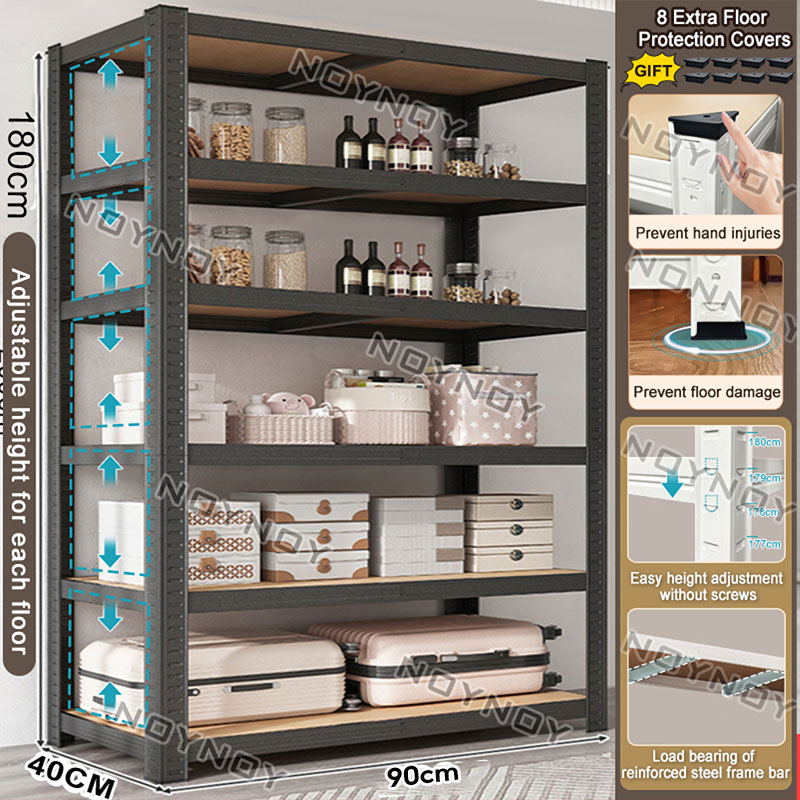 【Load 800 KG】Metal Boltless Rack Steel Rack Shelves 5 layers Metal Rack ...