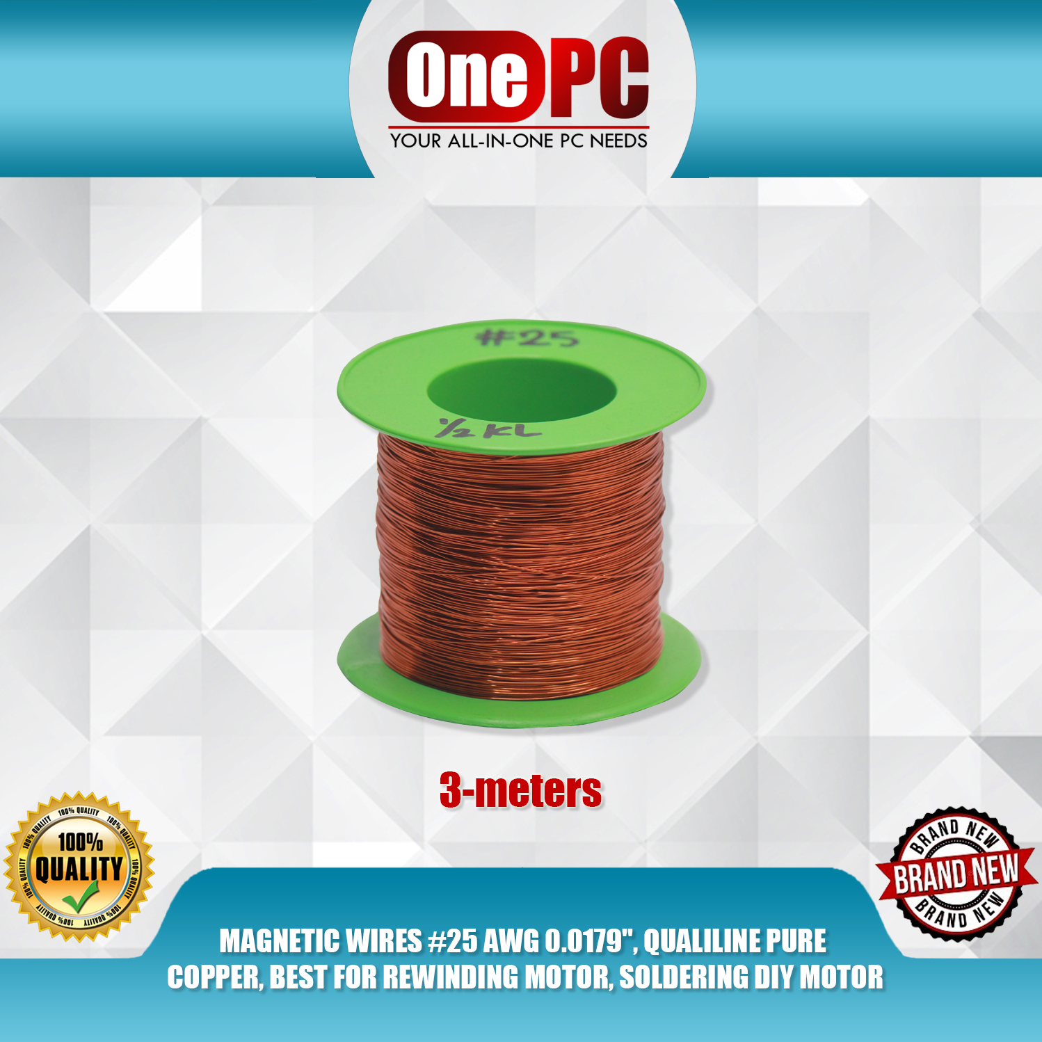 MAGNETIC WIRES #25 AWG 0.0179", QUALILINE PURE COPPER, BEST FOR ...