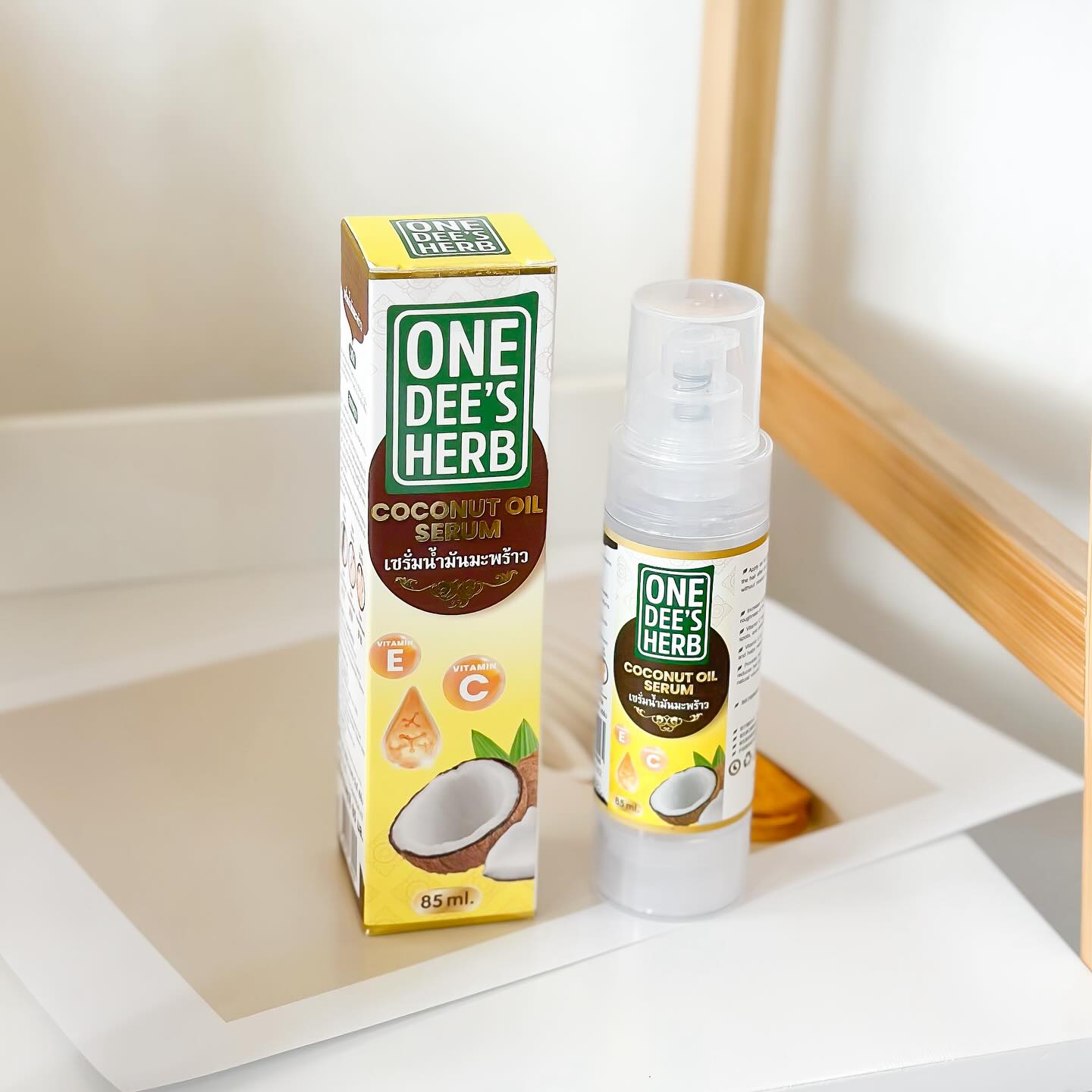 Coconut oil serum vitamin C and E for hair, skin and face One Dee's herb from Thailand | Lazada PH