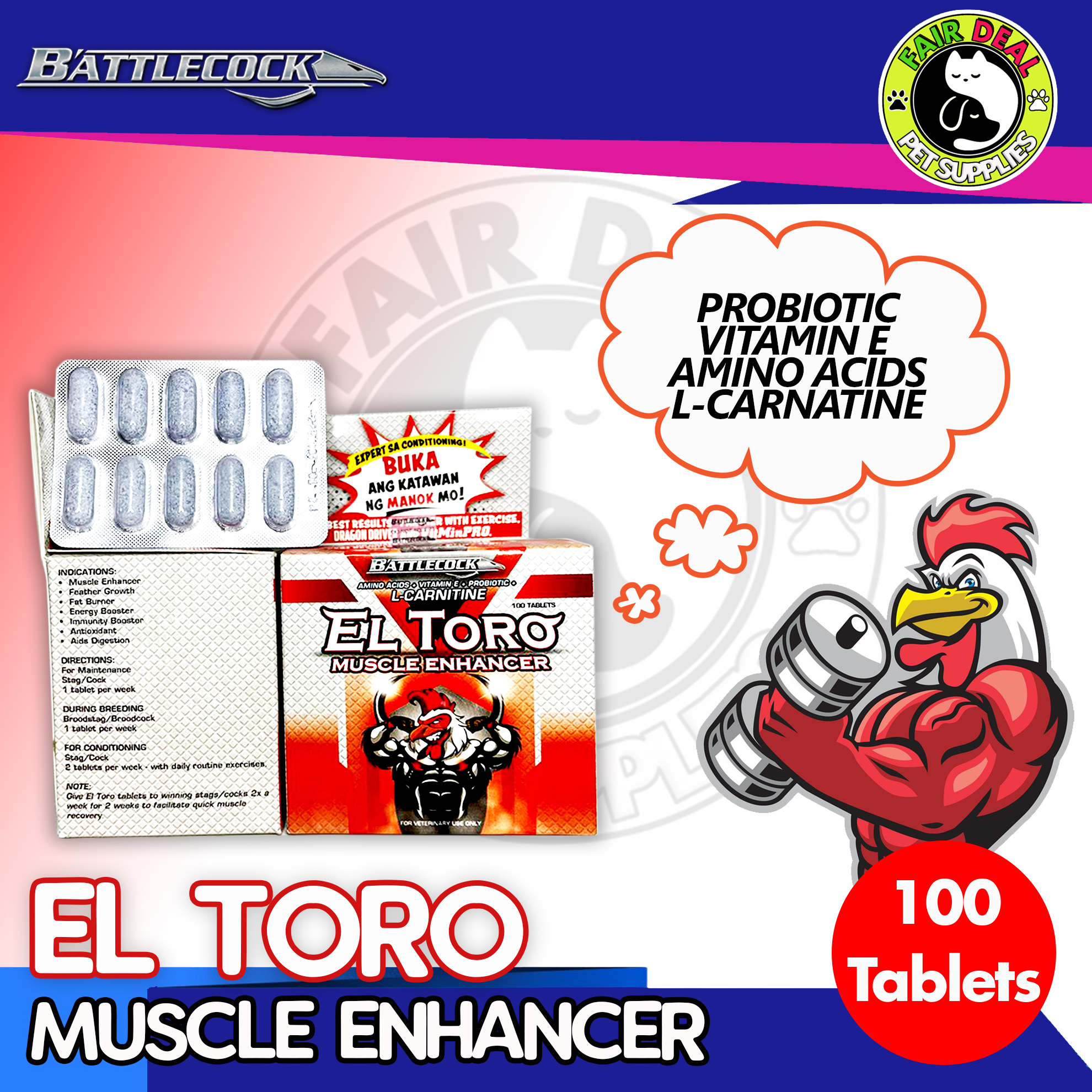 EL TORO for Fighting Cocks (100 tablets) | Lazada PH